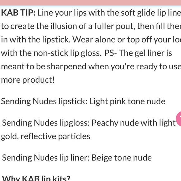 Kab Cosmetics | Makeup | Kab Cosmetics Sending Nudes Lip Kit | Poshmark